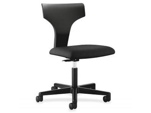 Basyx by HON T-shaped Back Task Chair Black - Polyester Black Seat ...