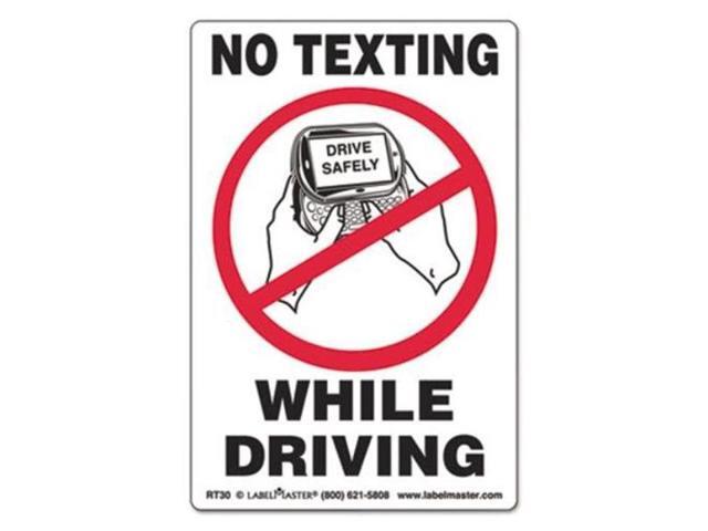 LabelMaster RT30 Self-Adhesive Label, 6 1/2 X 4 1/2, No Texting While ...