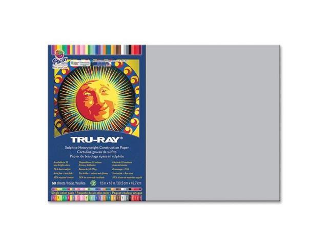 Pacon 103059 Tru-Ray Construction Paper, 76 lbs., 12 x 18, Gray, 50 ...