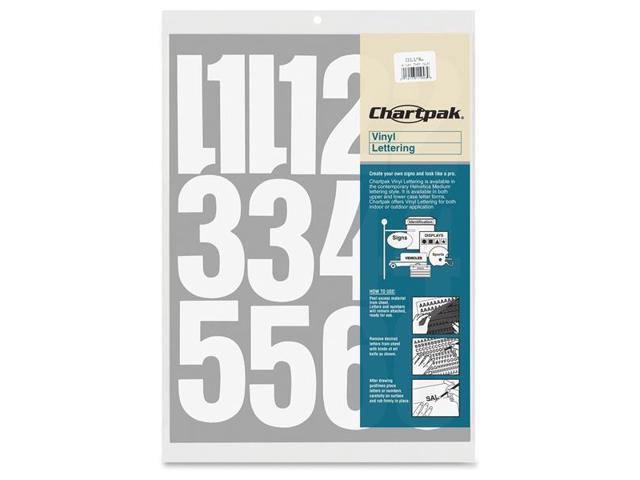 Chartpak CHA01196 Vinyl Numbers- 4in.- White - Newegg.com