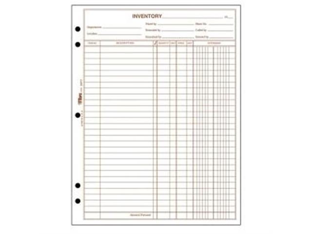 Tops Easy Use Inventory Sheet - Newegg.com