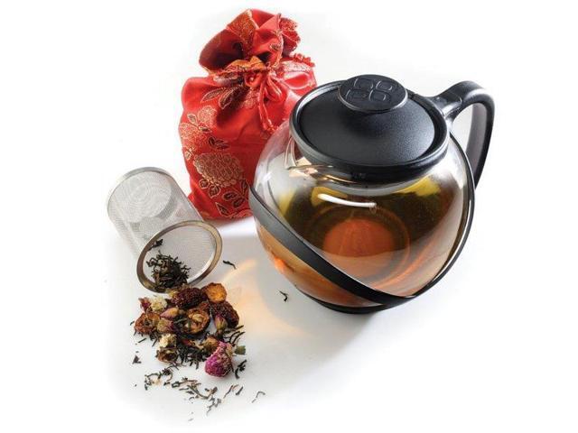 Primula Asha Glass Teapot, Includes Infuser and Lid with 2 Flowering ...
