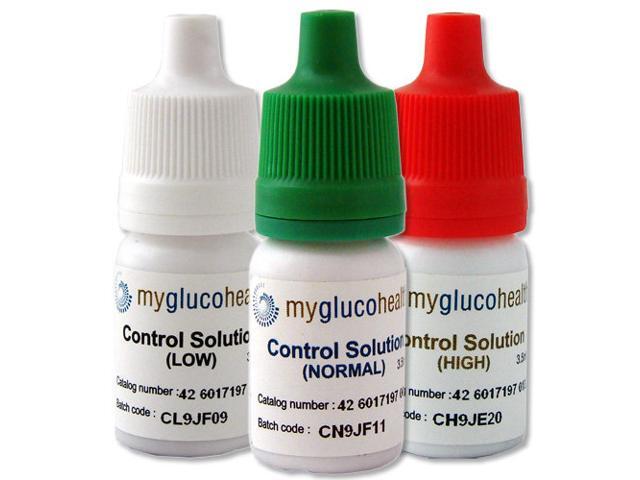 MyGlucoHealth Blood Glucose Control Solution, High, Normal, Low (MGH ...