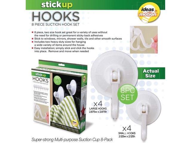 Ideas in Motion 8 Piece Stick Up Suction Hook Set - Newegg.com