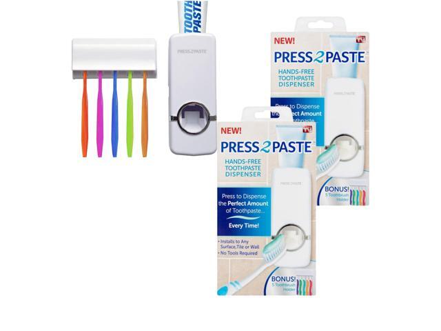 Press 2 Paste Hands-Free Toothpaste Dispenser (Two Pack) - Newegg.com