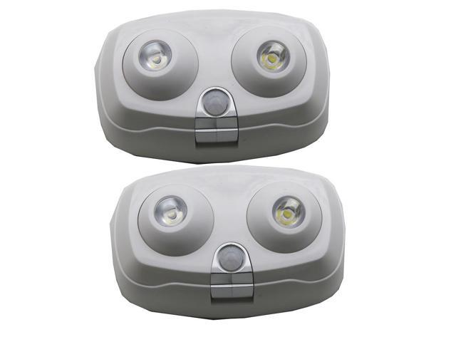 Dual Head Motion Sensor Light-Battery Operated Adjustable Motion ...