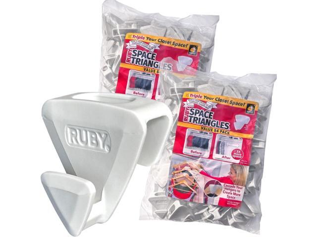 Ruby Space Triangles, 108-Pc Hanger Hooks, White - Newegg.com