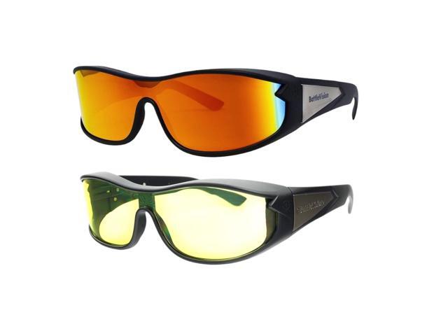TVTD BattleVision Wrap Around Glasses - Day & Night Vision 2 Pack ...