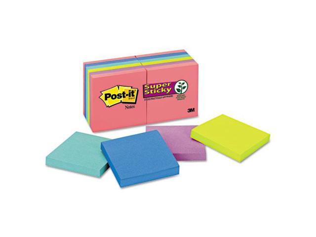 Post-it Pads in Rio de Janeiro Colors 3 x 3 90-Sheet 12/Pack 65412SSUC ...
