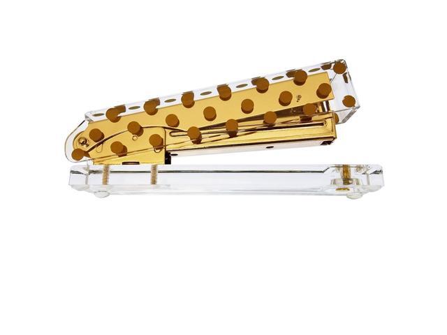OnDisplay Luxe Acrylic Clear and Metallic Gold Stapler - Gold Polka Dot ...