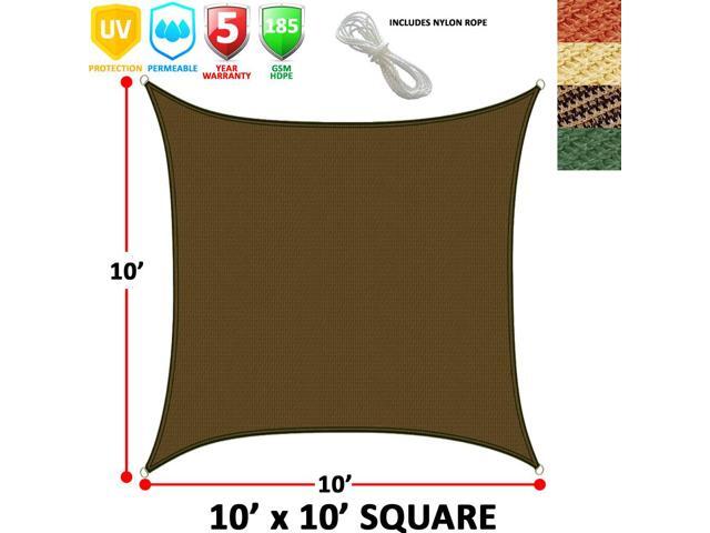 Modern Home Sail Shade Square (10' Sides) - Chocolate - Newegg.com