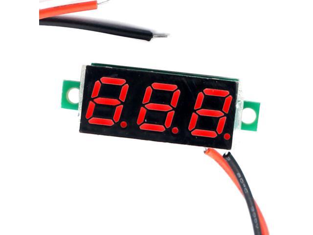 DC 2.4-30V 2-Wire Voltmeter 3-Digit LED Display Panel Volt Meter ...