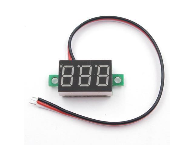 DC 0-30V 3-Wire Voltmeter 3-Digit LED Display Panel Volt Meter Voltage ...