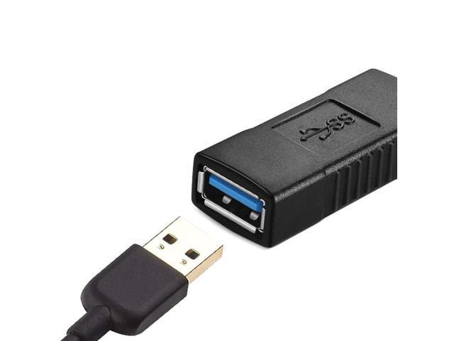 USB 3.0 Type A Female to Female Extension Connector Adapter F/F, Black ...