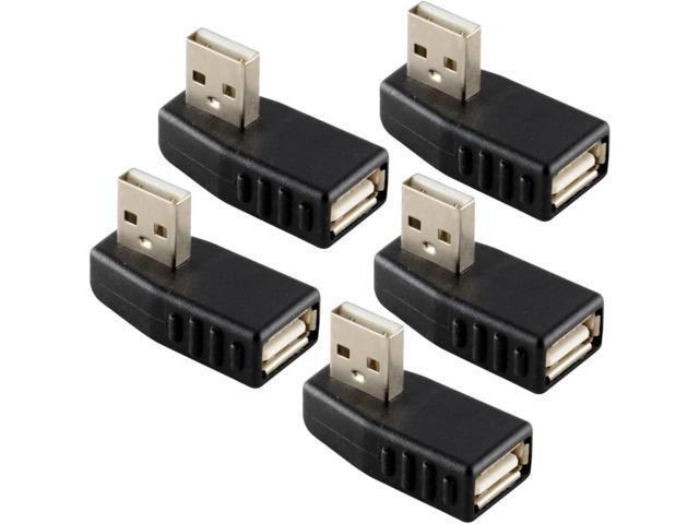 Right Angle USB Male to RIght Facing Vertical Female Adapter Coupler ...