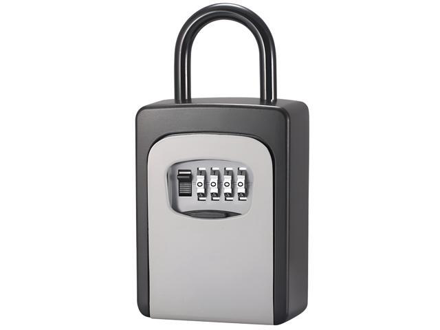 Lock Box Over-the-knob Door Handle Security Safe 4-Digit Combo 6 Key ...