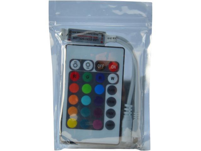 ABI Inline IR Controller with 24 Key Remote for 12V RGB LED Strip Light ...
