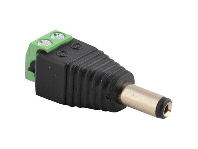 Male Led Connector Plug Jack Adapter 2.1x5.5mm for 5050 LED Strip DC ...