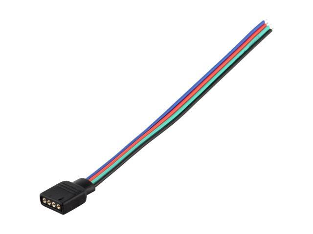 (10-pack) 15cm / 6-inch Bare Wire to 4-pin Female for RGB LED Strip ...