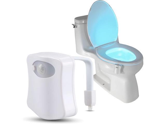 JacobsParts Bathroom Night Light Toilet Bowl Lamp 8 Color LED Light and ...