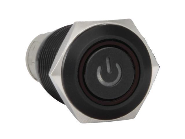 Jacobsparts Momentary Pushbutton Starter Switch Circular Metal Black