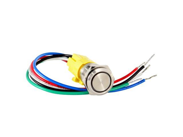 12V Latching Push Button Power Switch Stainless Steel Metal Waterproof ...