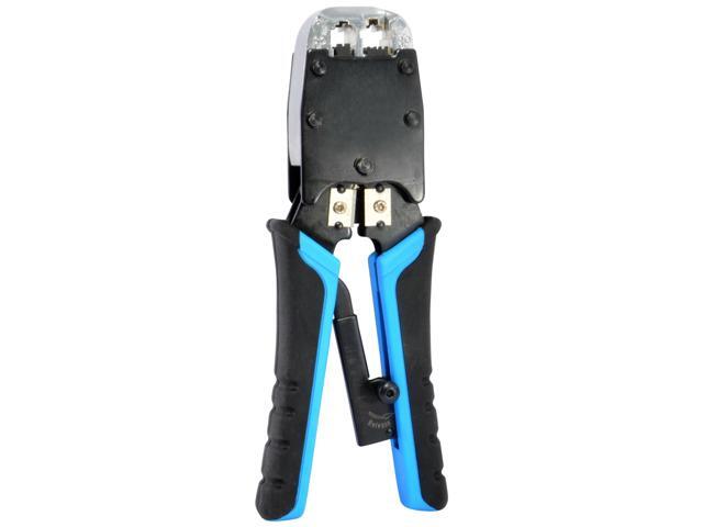 Cable Crimper Tool & 100 Connectors for CAT5 CAT5e RJ45 Network Cable ...