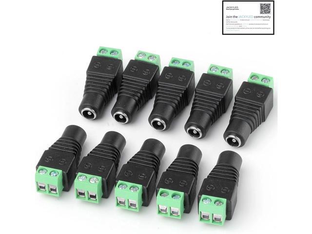10 Pack 2.1mm x 5.5mm Female CCTV Power Jack Adapter - Newegg.com
