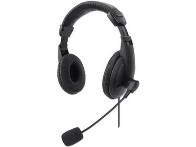 Manhattan Stereo USB Headset - Lightweight Over-Ear Design with Built ...