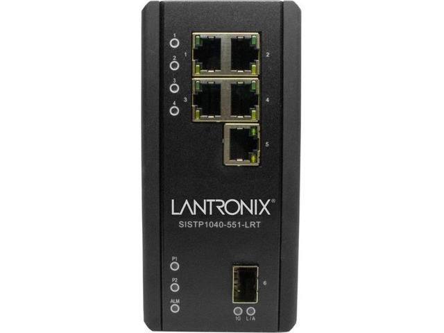 Lantronix Unmanaged Hardened Gigabit Ethernet PoE++ Switch - 5 Ports ...
