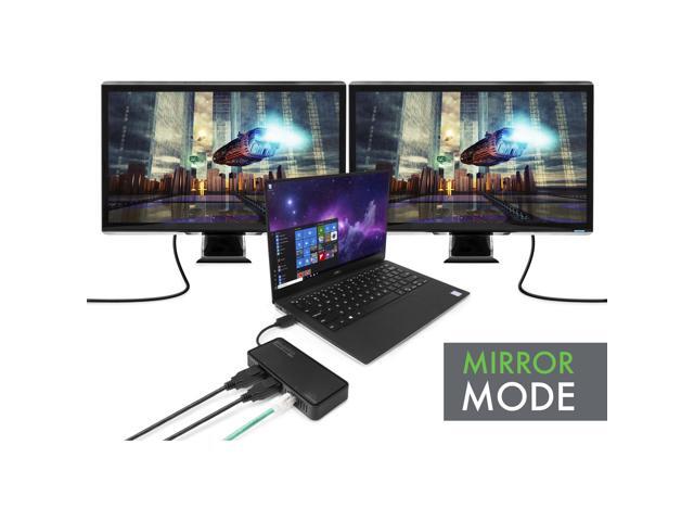 Plugable DisplayLink 4K Dual Monitor Adapter with Ethernet - USB 3.0 to ...