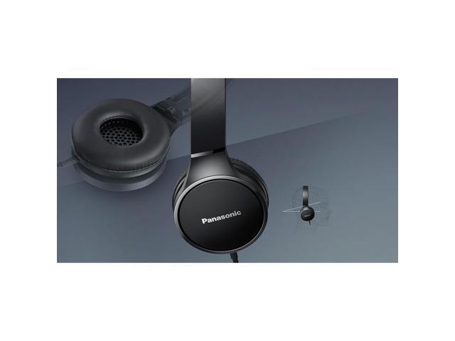 Panasonic On-Ear Stereo Headphones with Mic and Controller (Black ...