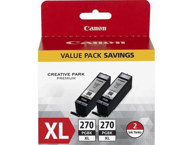 Canon PGI-270 XL High Yield Ink Cartridge - Dual Pack - Pigmented Black ...