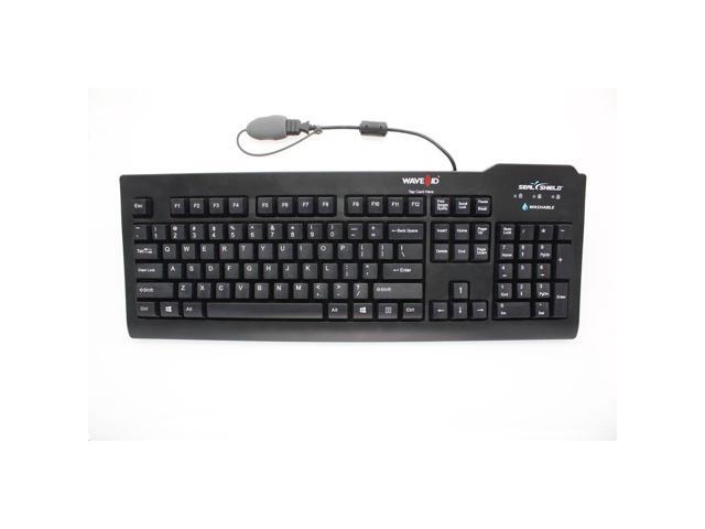 SEAL SHIELD SSKSV207GRC125 Black Wired Medical Backlit Keyboard with ...