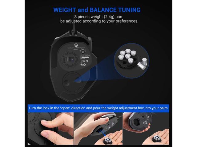 UtechSmart Venus RGB Gaming Mouse, Wired 16400 DPI High Precision Laser ...