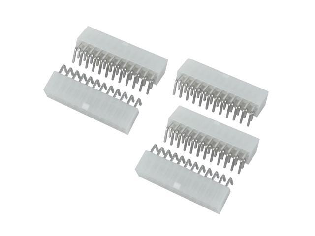 5 x White Plastic Module PSU 24 Pins Plug Terminal ATX Connector ...