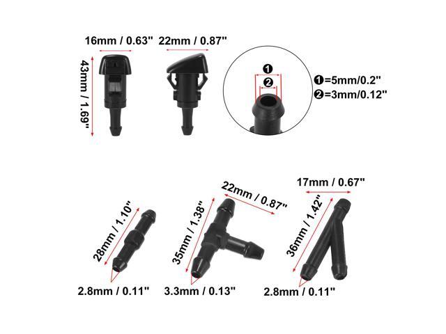 Front Windshield Washer Nozzles Kit for Jeep Grand Cherokee 2.2 Meters ...