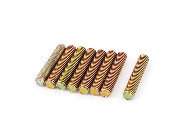1mm Pitch M6 x 30mm Metal Male Threaded Rod Bar Bronze Tone 8 Pcs ...