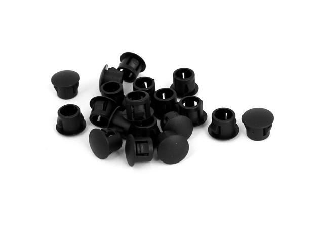 Black Plastic Round Snap in Mounting Locking 5/16" Panel Hole Plugs ...