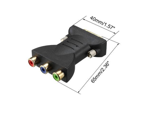 DVI to RCA Adapter 24+5 Male to 3 RCA Female Connector for HDTV ...