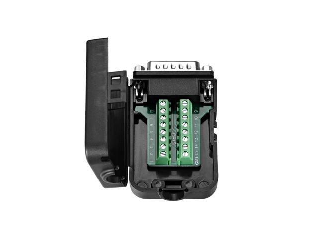 D-sub DB15 Breakout Board Connector with Case 15 Pin 2-row Male Port ...