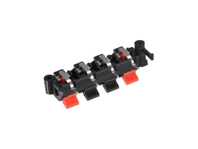 4 Way Spring Speaker Terminal Clip Push Release Connector Audio Cable ...