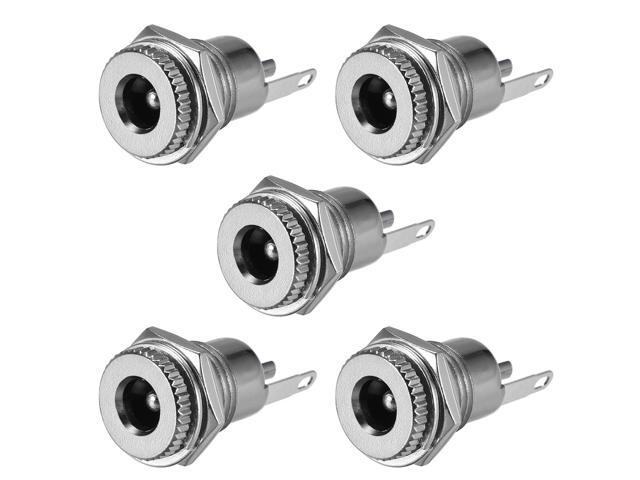 Panel Mount DC Connector Power Audio Video Socket Female 5.5mm x 2.5mm ...