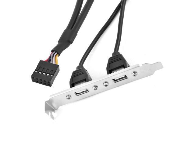 PCI Dual USB 2.0 Female to Motherboard 9p 9 pin Motherboard USB Cable ...
