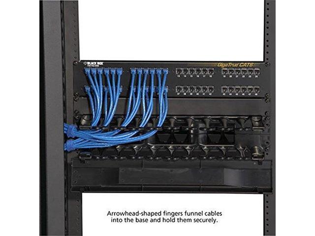 Black Box ECMH2US Horizontal 19In It Rackmount Ca Ble Manager 2U Single ...
