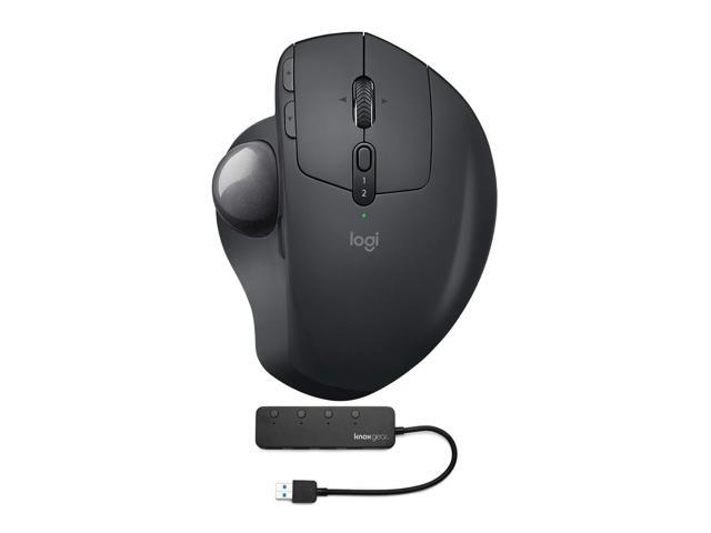 Logitech MX ERGO Advanced Wireless Trackball with Knox Gear 4-Port USB ...