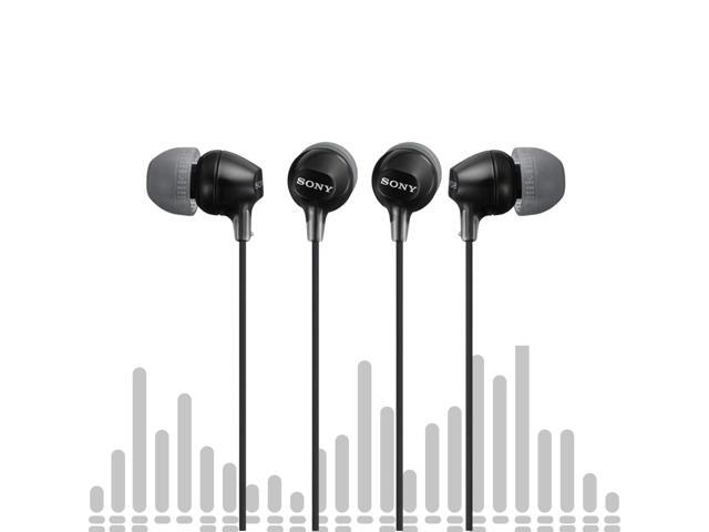 Sony MDR-EX15LP Fashion Color EX Series In-Ear Earbud Headphones (Black ...