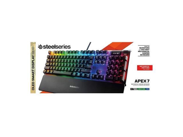 steelseries apex 7 mechanical gaming keyboard - oled smart display ...