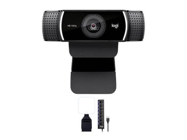 Logitech C922 Pro Stream 1080p Webcam Bundle with Litra Glow Streaming ...