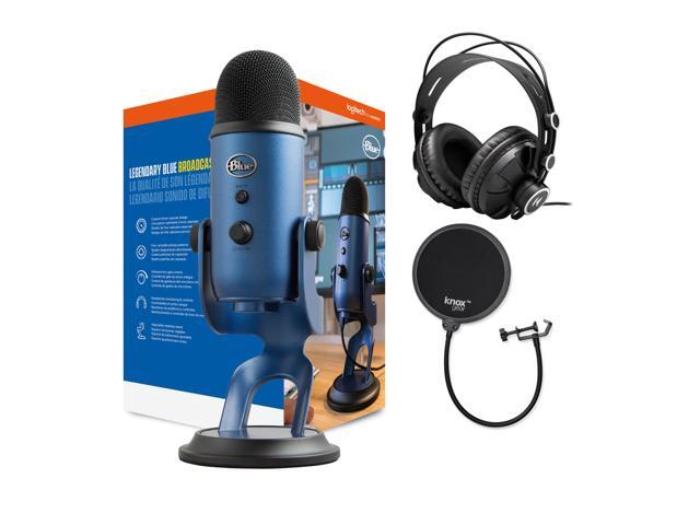 Blue Microphones Yeti USB Microphone (Blue) with Headphones and Pop ...
